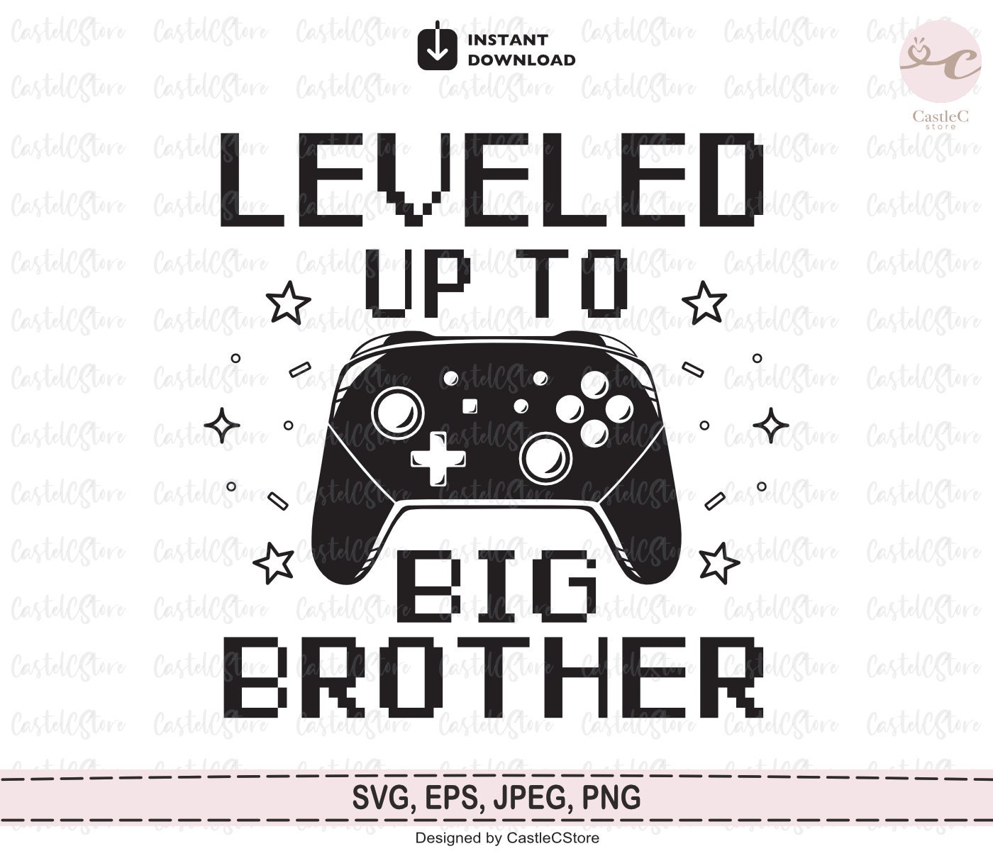 Leveled up to Big Brother Svg Player 2 Svg Png Game - Etsy