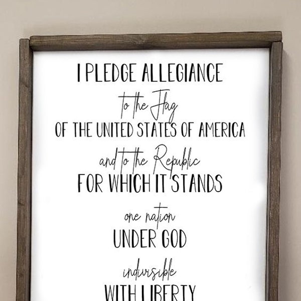 Pledge of Allegiance - Etsy