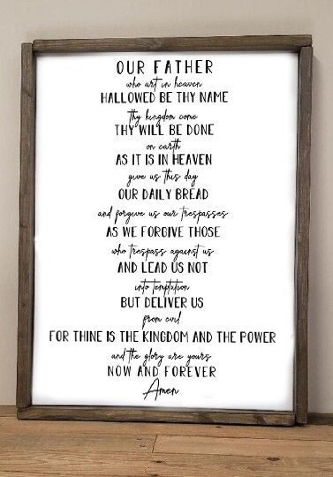 The Lords Prayer | Our Father | Christian Prayer Printable | Bible ...