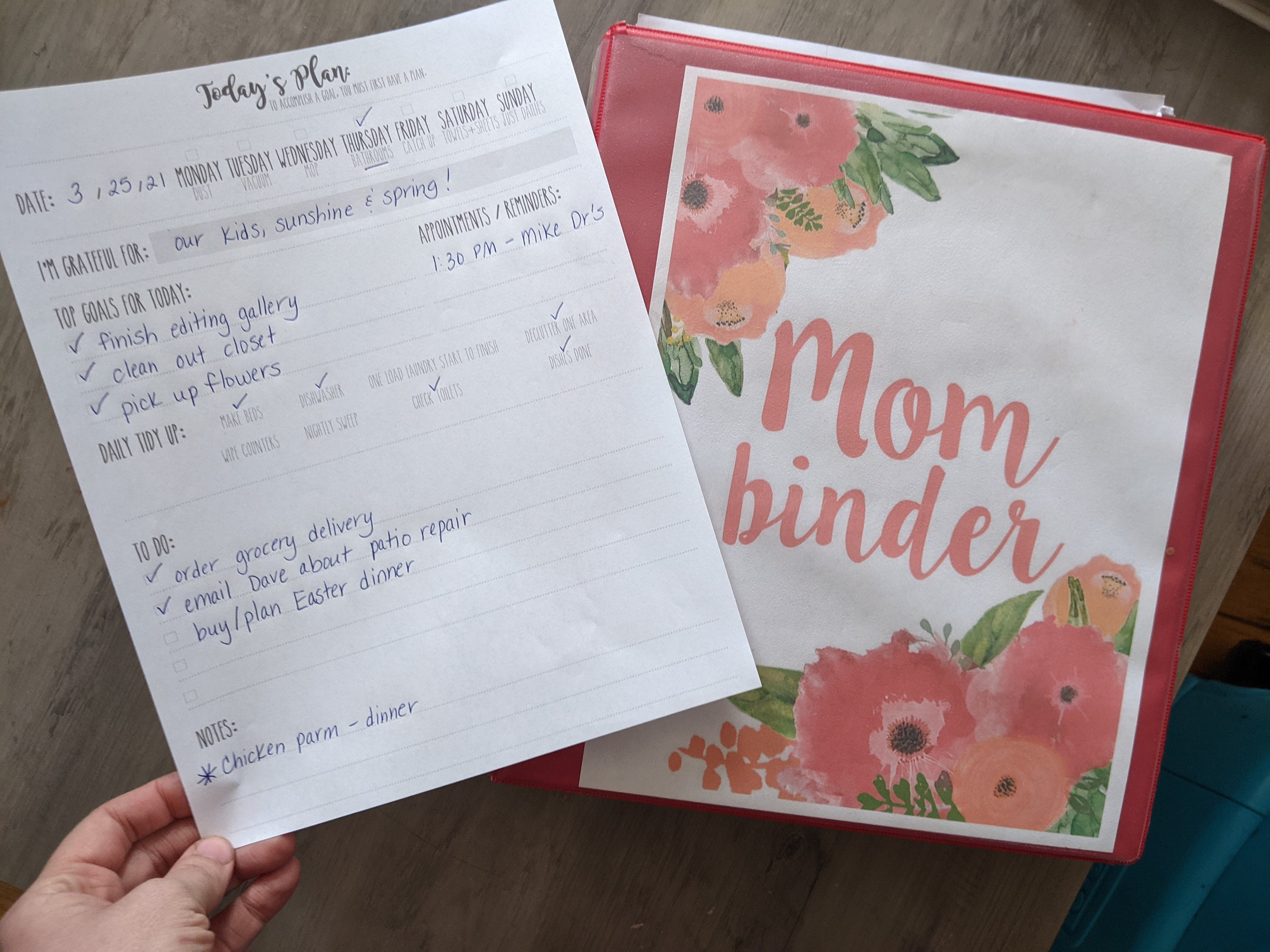 Daily Planner Printable Farmhouse Style Includes Easy Chore Routine - Etsy