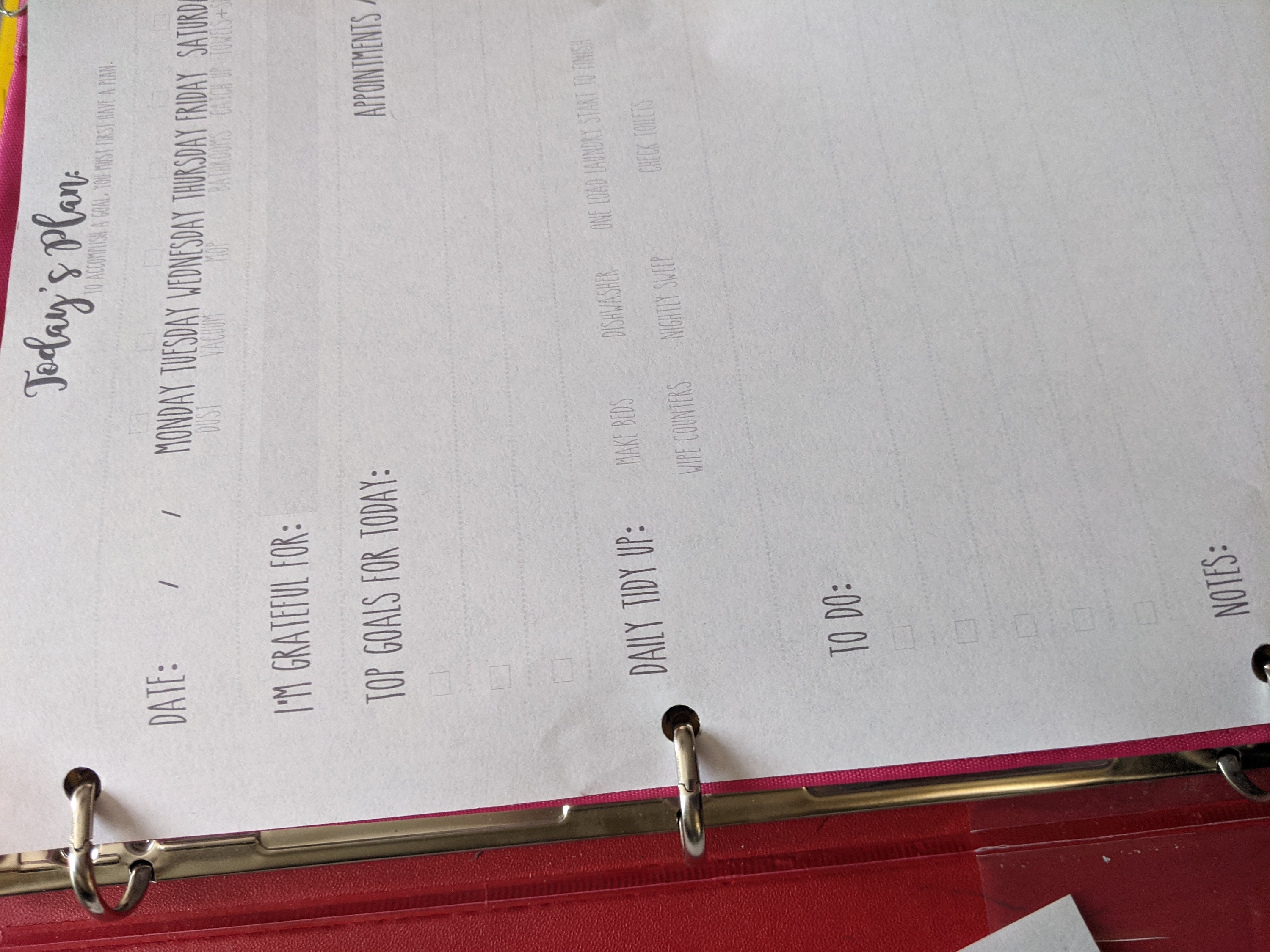 Daily Planner Printable Farmhouse Style Includes Easy Chore Routine - Etsy