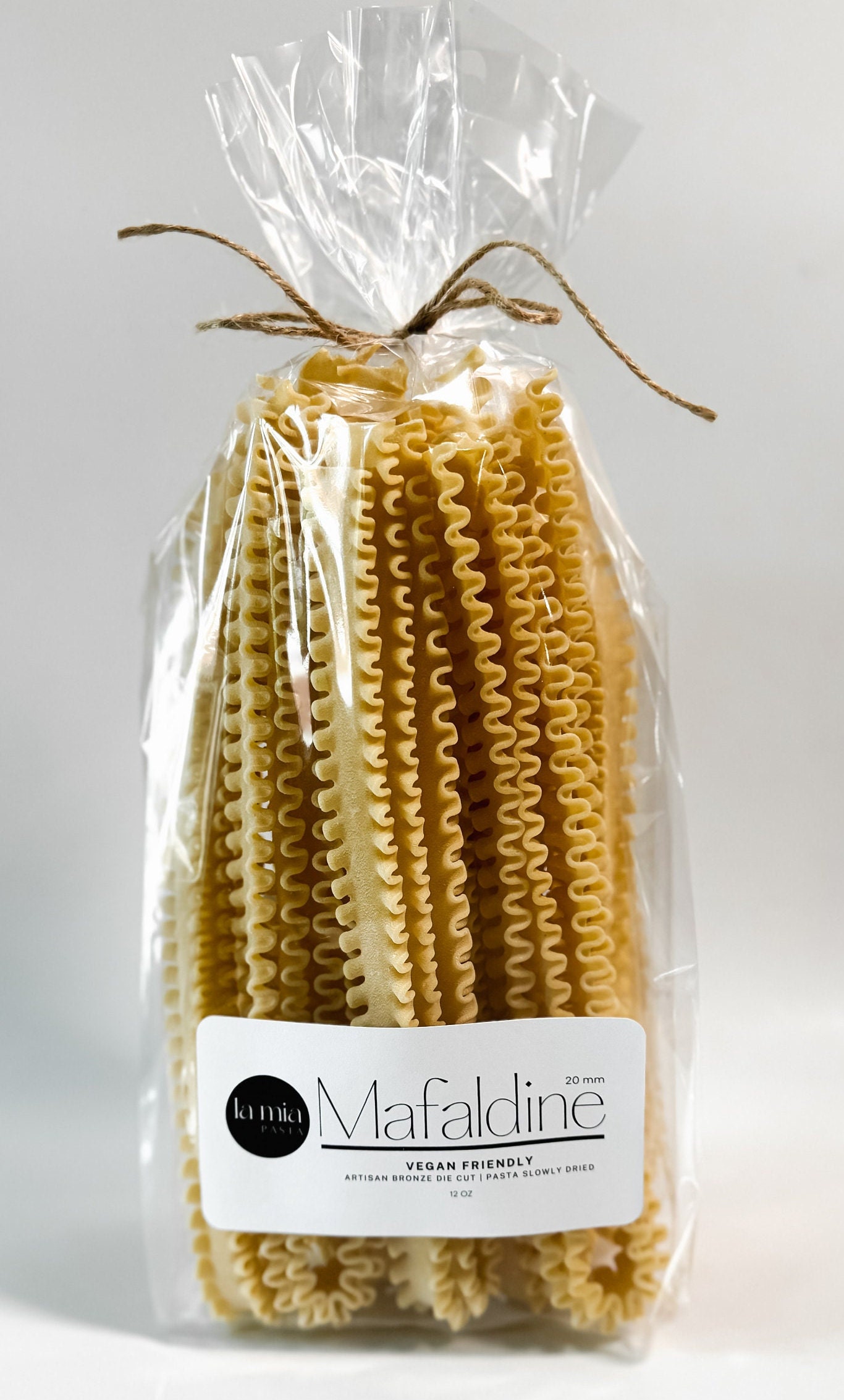 Mafaldine Pasta Noodles Vegan Friendly Bronze Die Cut Artisan-pasta ...