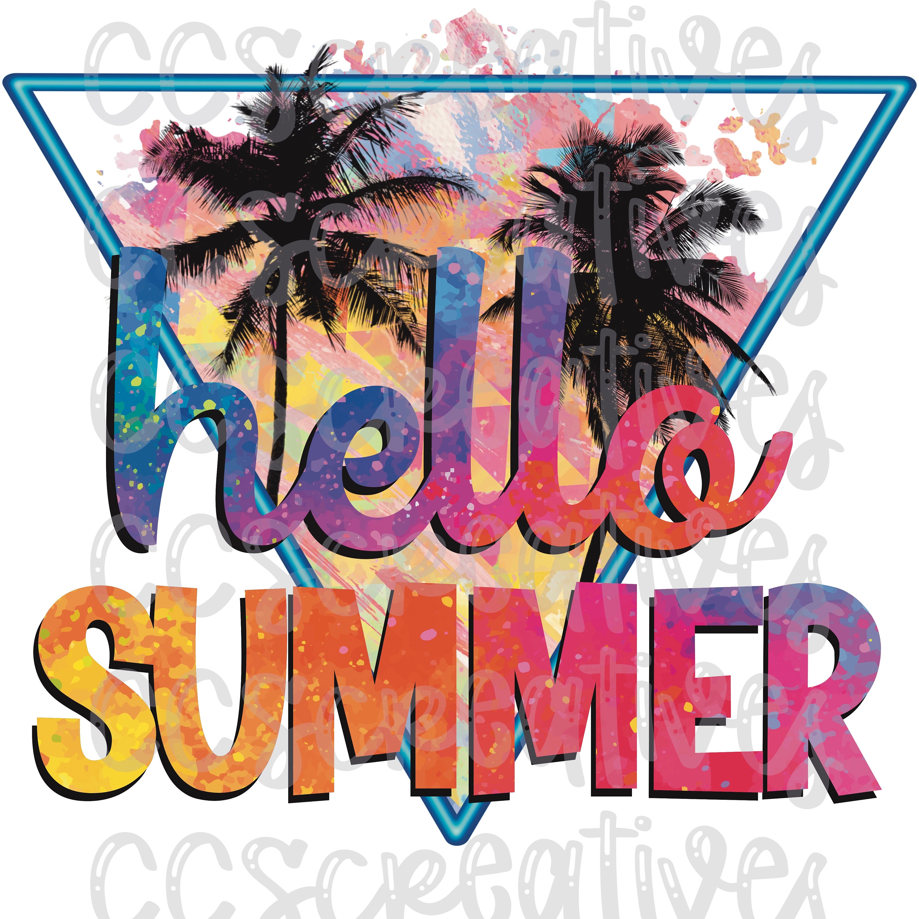 Hello Summer Beach Png Sublimation Design Digital Design Sublimation