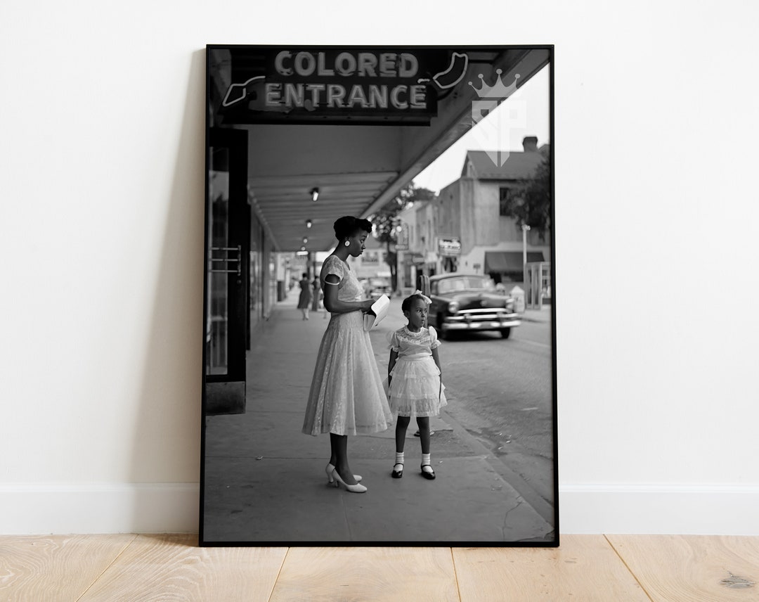 Department Store Segregation Print, Black and White, Vintage Photo ...
