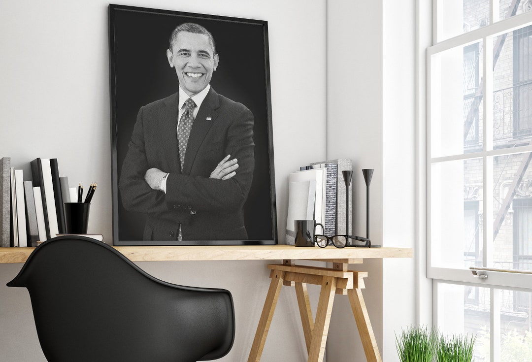 Barack obama Poster, schwarz weiß, Barack obama Druck, Barack obama ...