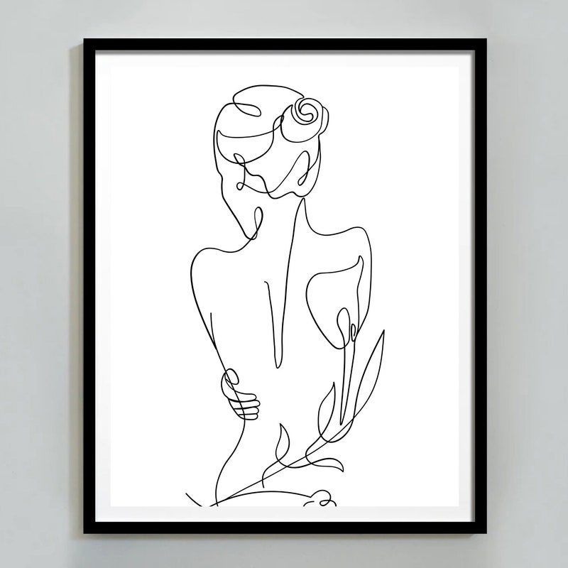Female Line Drawing - Etsy