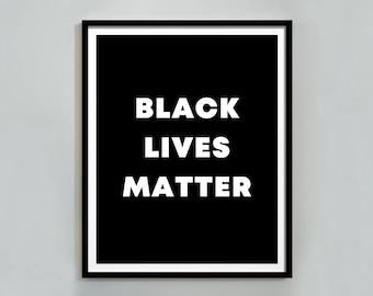 Black Lives Matter Poster - Etsy