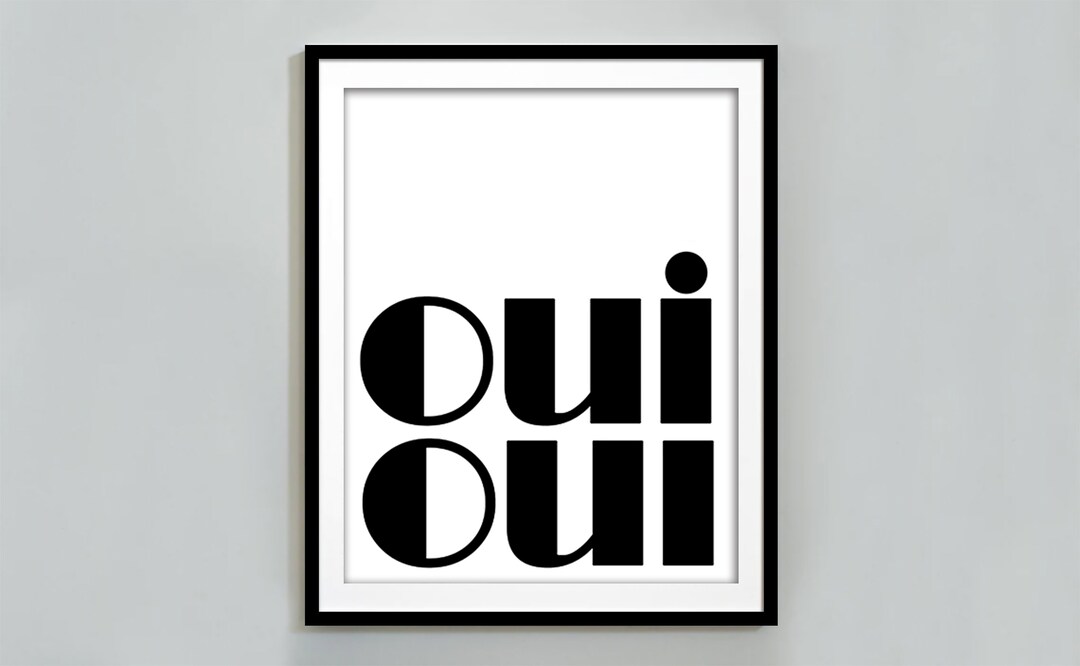 Bathroom Print, Oui Oui Poster, Black White, French Art Print ...