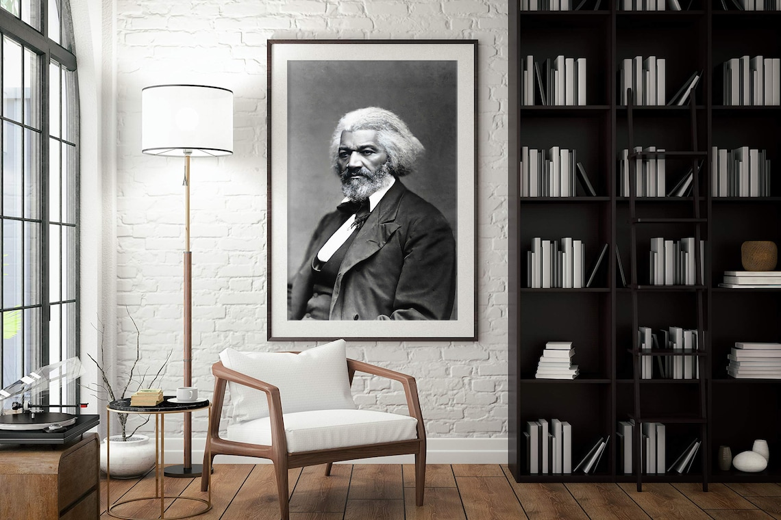 Frederick Douglass Poster, Black and White, Vintage Wall Art, Frederick ...