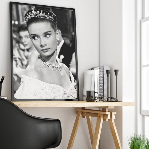 Audrey Hepburn Metal Print Wall Art Blue Bubble Gum Home Decor - Etsy