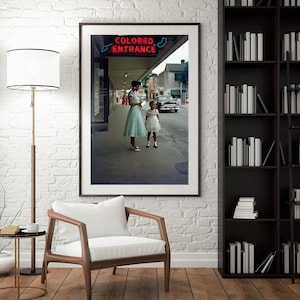 African American Wall Art, Department Store Segregation Print, Black ...