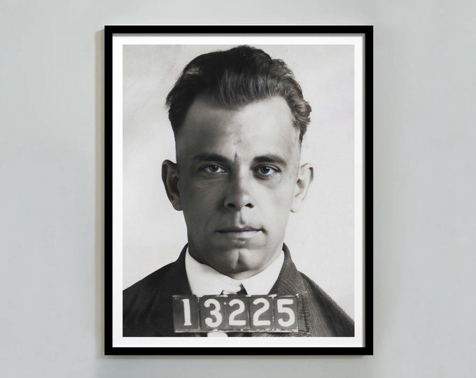 Whitey Bulger 1953 Mugshot Print, Mobster Mugshot, Man Cave Wall Art ...