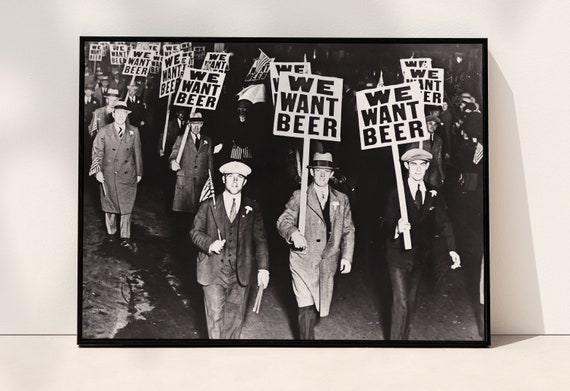 We Want Beer Prohibition Poster Funny Bar Print Printable - Etsy Australia