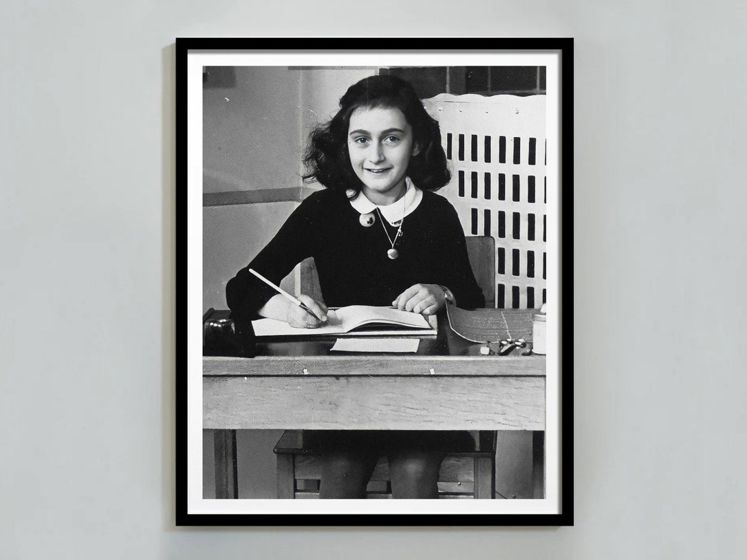 Anne Frank Poster, Vintage Wall Art, Anne Frank Print, Antique Photos ...