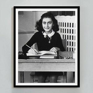 Anne Frank Poster, Vintage Wall Art, Anne Frank Print, Antique Photos ...