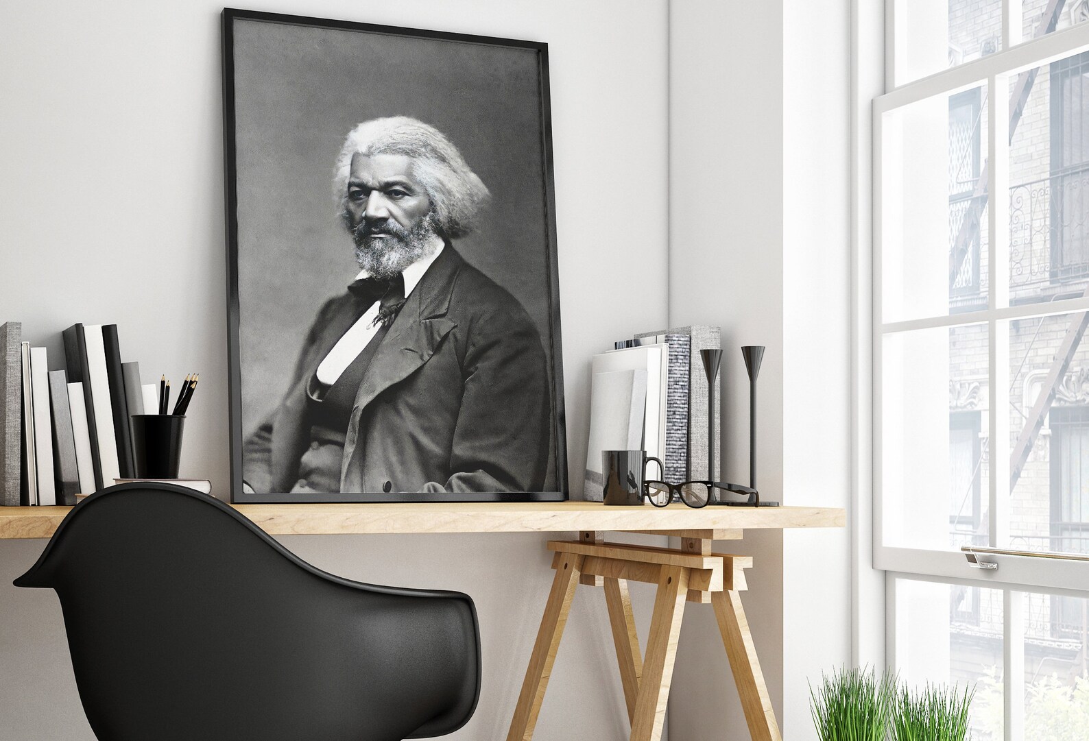 Frederick Douglass Poster, Black and White, Vintage Wall Art, Frederick ...