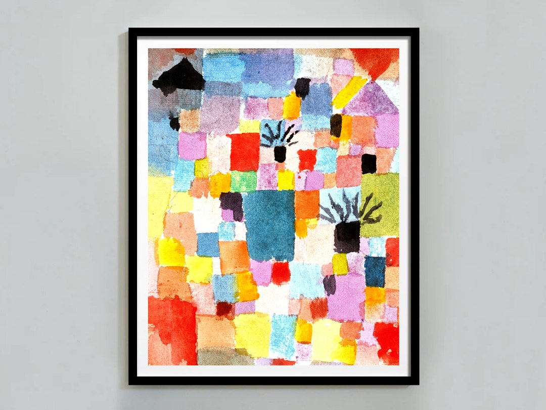 Paul Klee Print, Black and White, Vintage Painting, Colorful Home Decor ...