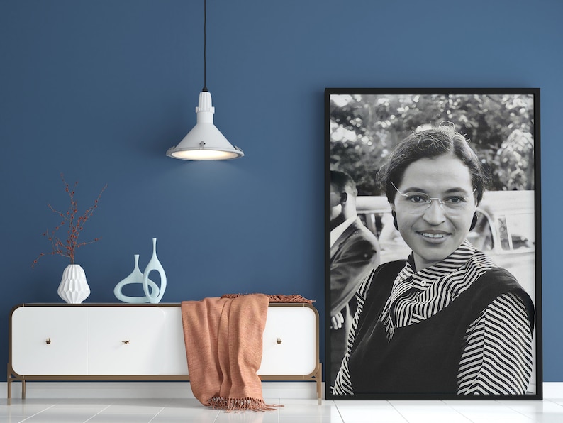 Rosa Parks Poster, Vintage Wall Decor, Civil Rights Poster, Rosa Parks ...