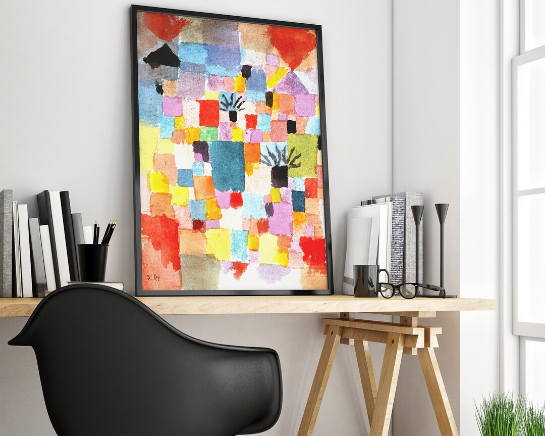 Paul Klee Print Black and White Vintage Painting Colorful - Etsy