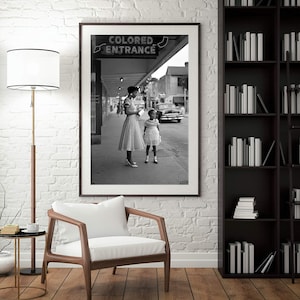 Department Store Segregation Print, Black and White, Vintage Photo ...