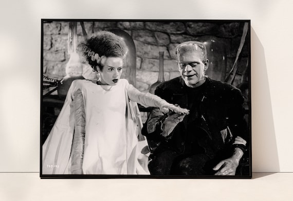 Bride of Frankenstein Print Scary Movie Poster Frankenstein - Etsy