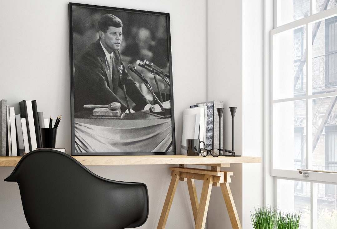 President John F Kennedy Poster, JFK, Vintage Poster, Kennedy, JFK ...
