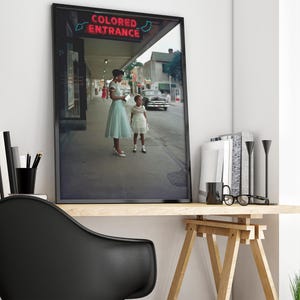 African American Wall Art, Department Store Segregation Print, Black ...