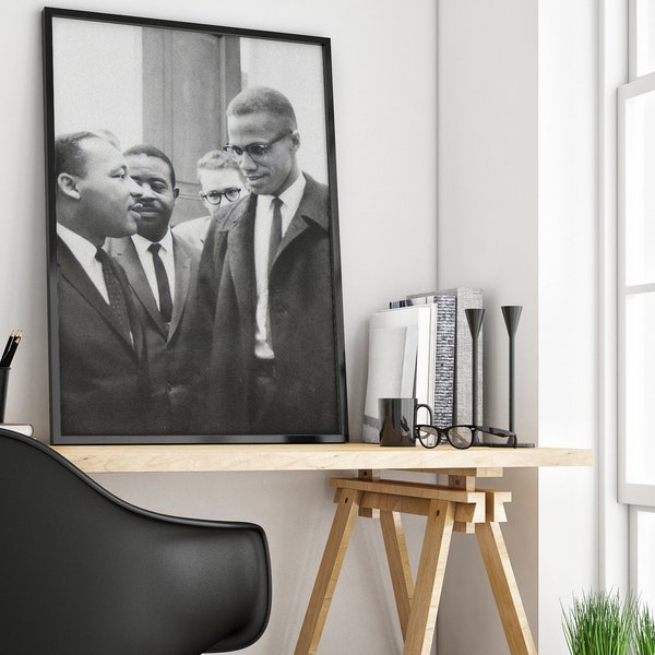 Malcolm X and Martin Luther King Poster - Etsy