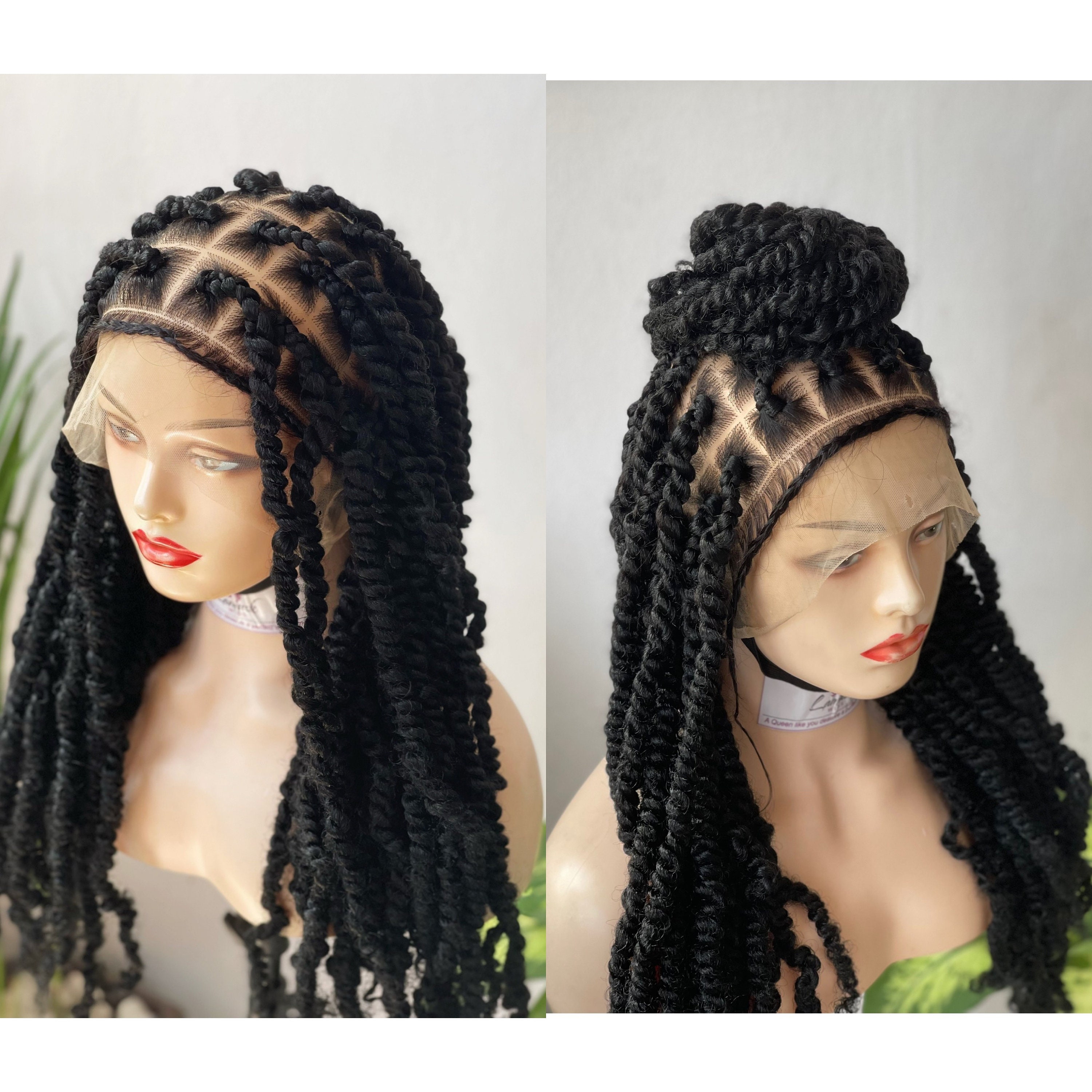 Passion Twist Braided Wig Braided Hairstyles For Wigs for - Etsy