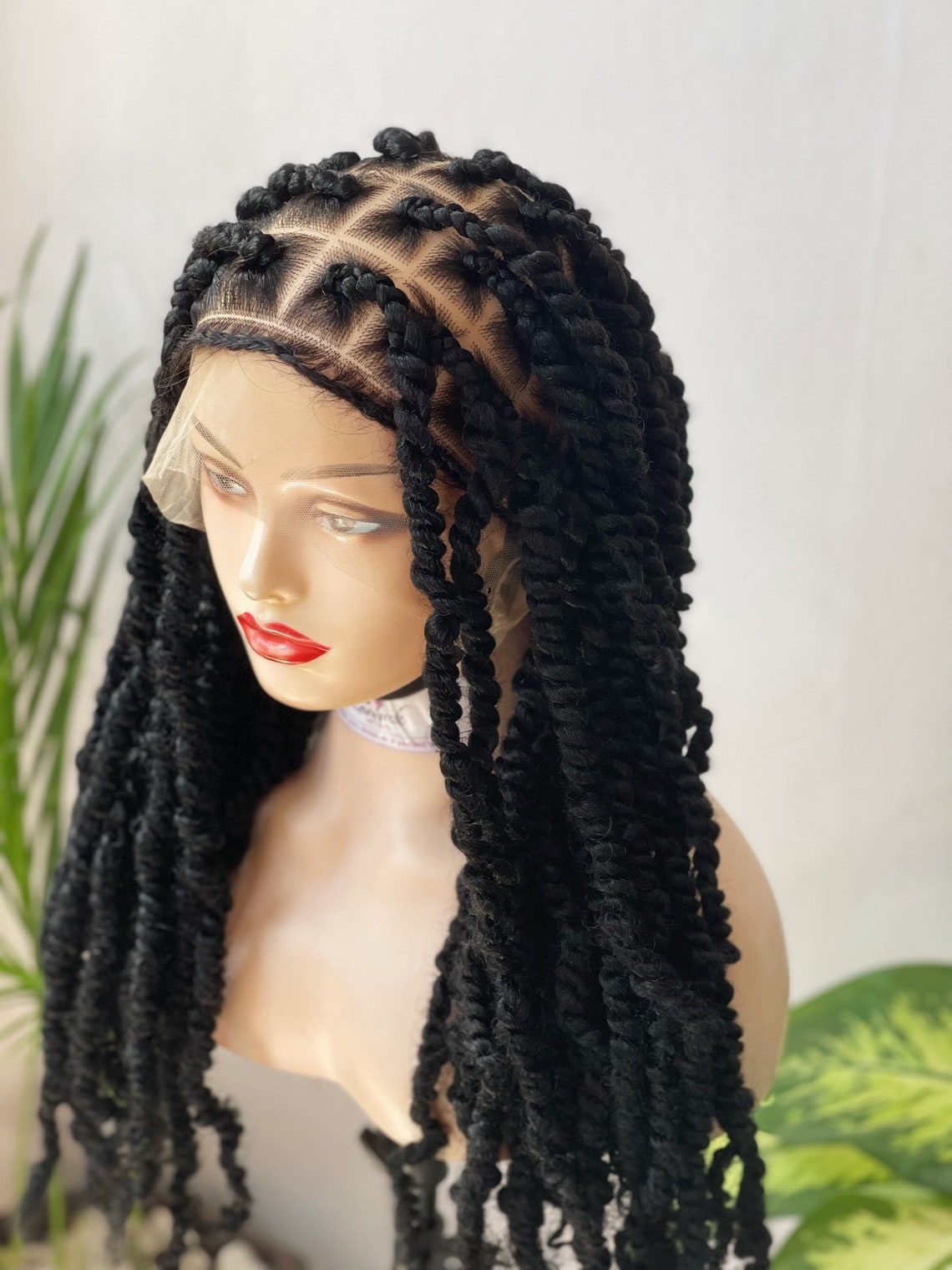 Passion Twist Braided Wig Braided Hairstyles For Wigs for - Etsy