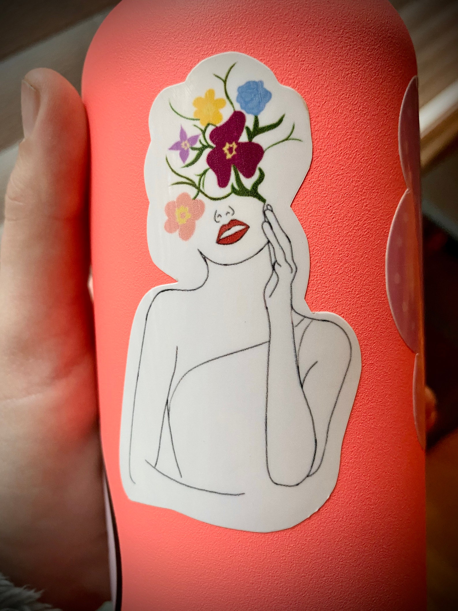 Trendy Floral Sticker Abstract Sticker Minimalist Decal - Etsy Italia