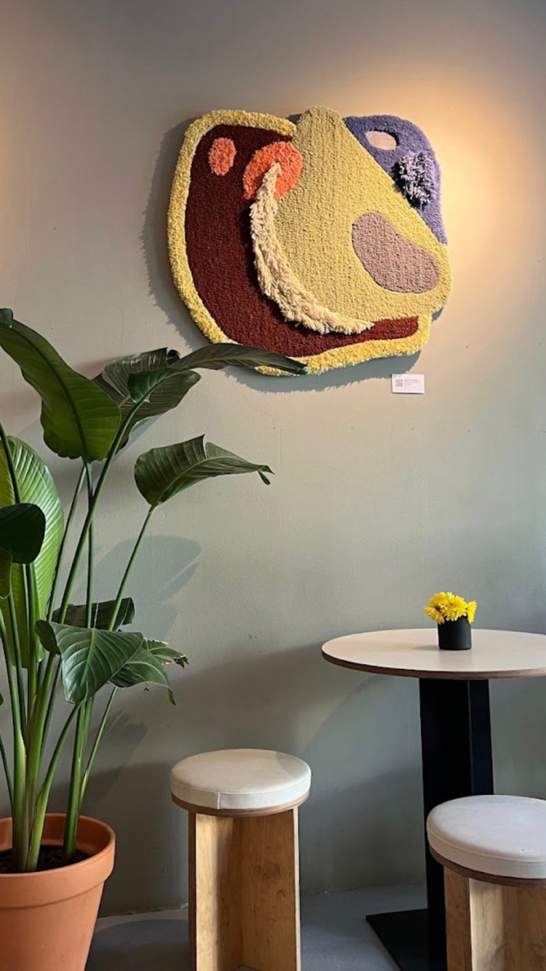 Modern Rug, Wall or Floor Rug, Tufted Wall Rug, One of a Kind Textil ...