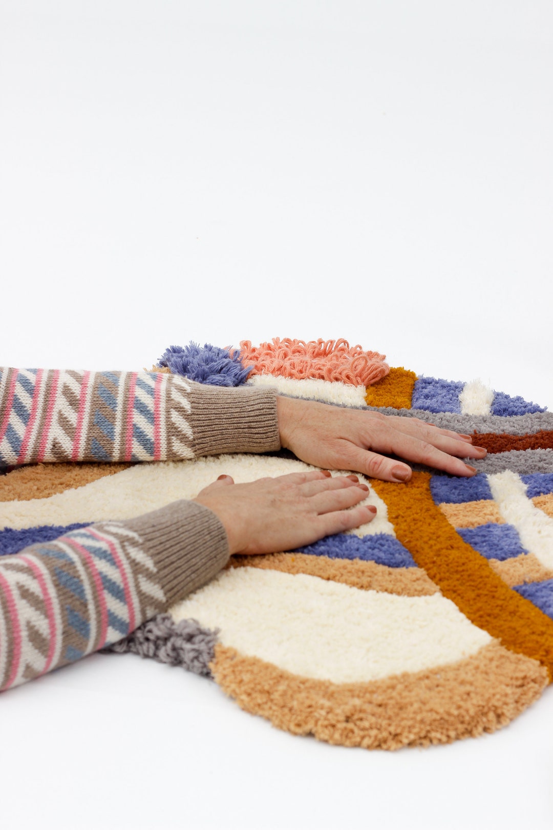 Tufted Rug Abstract Design Soft Rug Floor or Wallrugtufting - Etsy