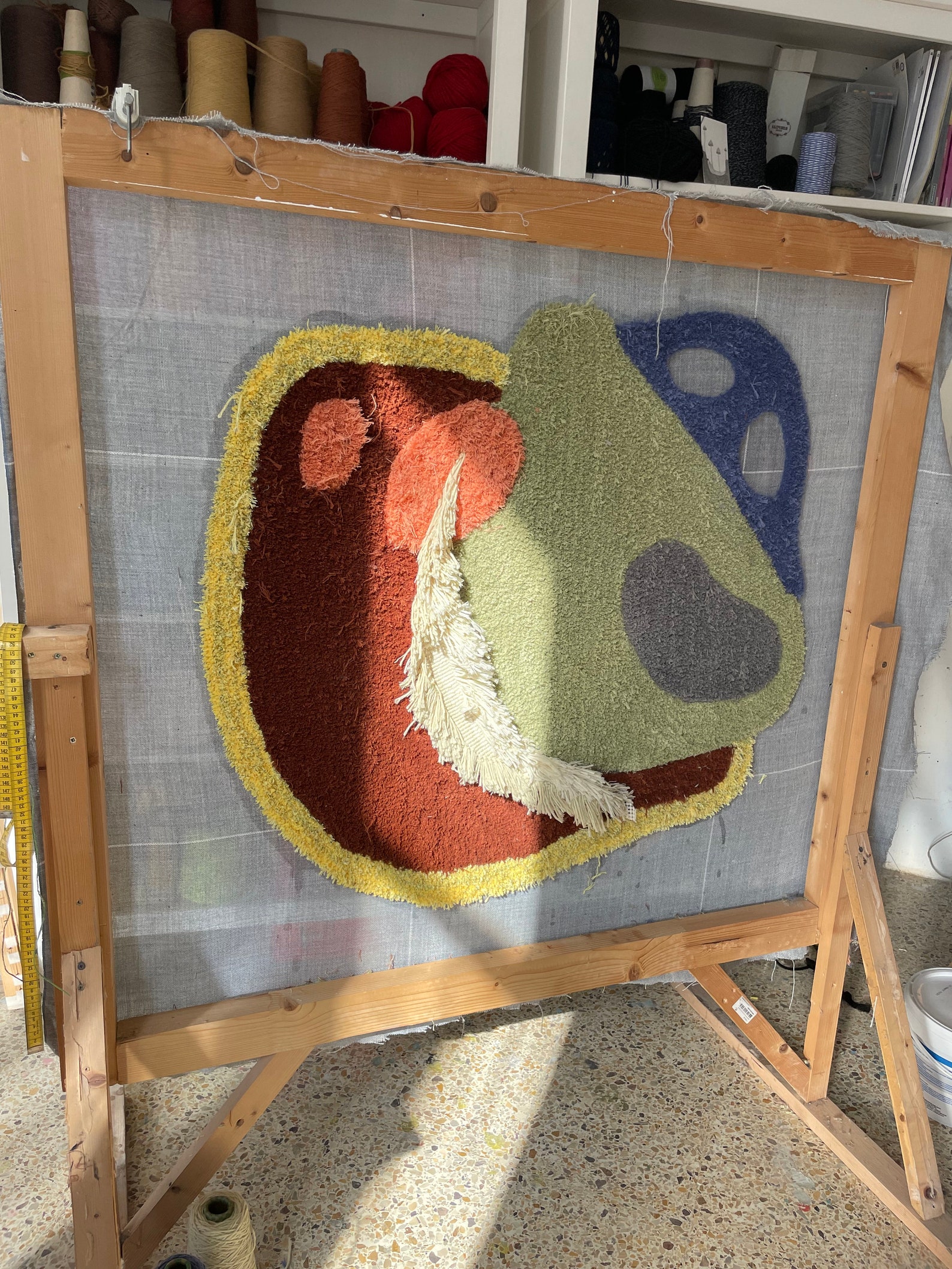 Modern Rug, Wall or Floor Rug, Tufted Wall Rug, One of a Kind Textil ...