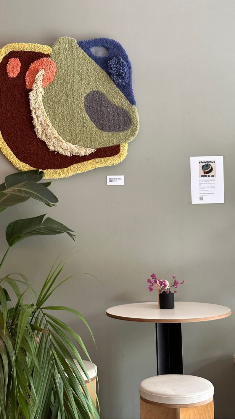 Modern Rug, Wall or Floor Rug, Tufted Wall Rug, One of a Kind Textil ...