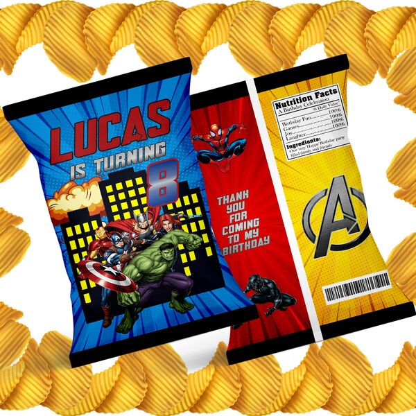 Superhero Chip Bag - Etsy