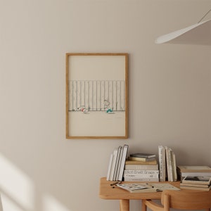 Strolling Boy Poster, Boys Playroom Decor, Cozy Nursery Prints, Nursery ...