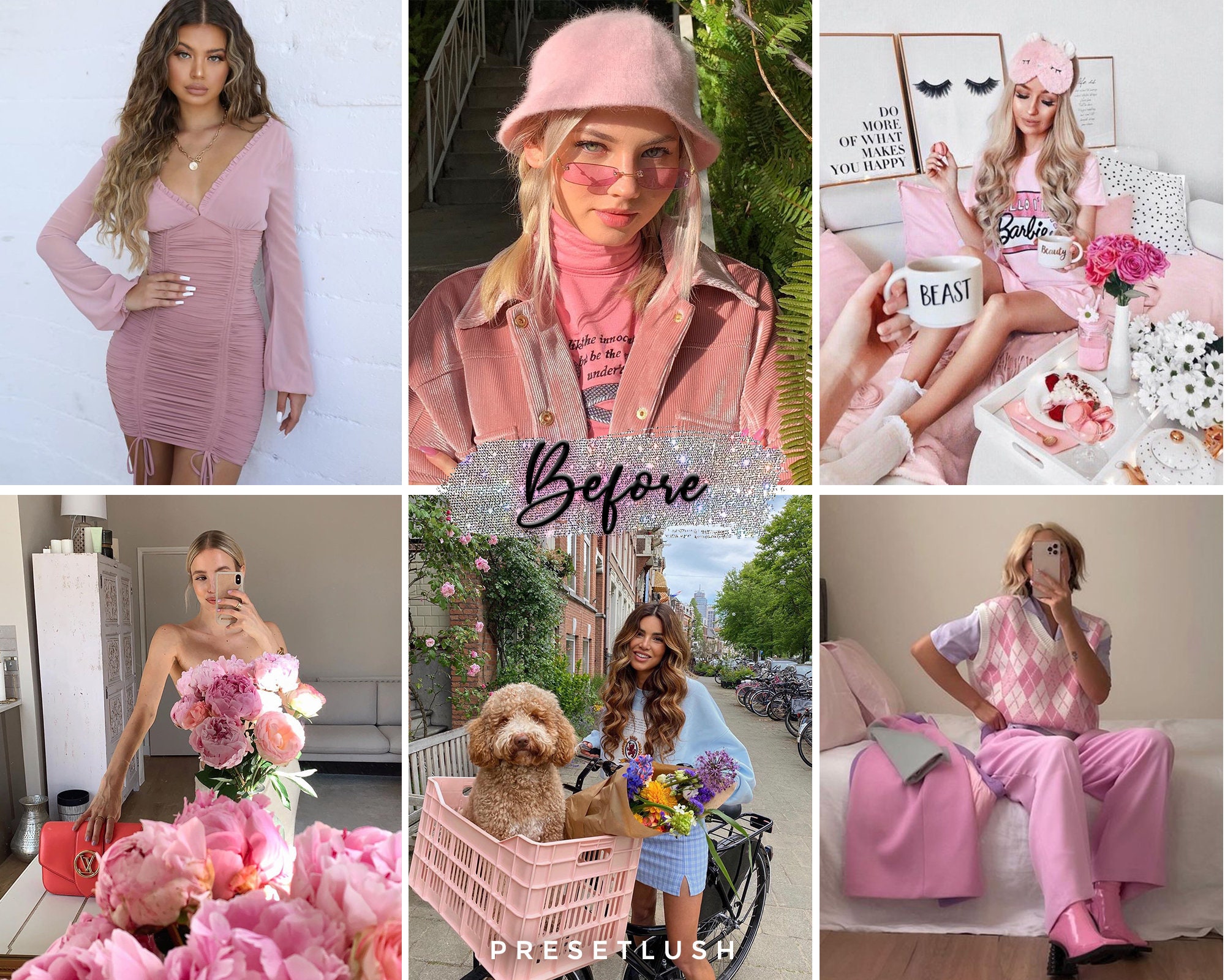 3 Pink Mobile and Desktop Lightroom Presets Pink Lover - Etsy