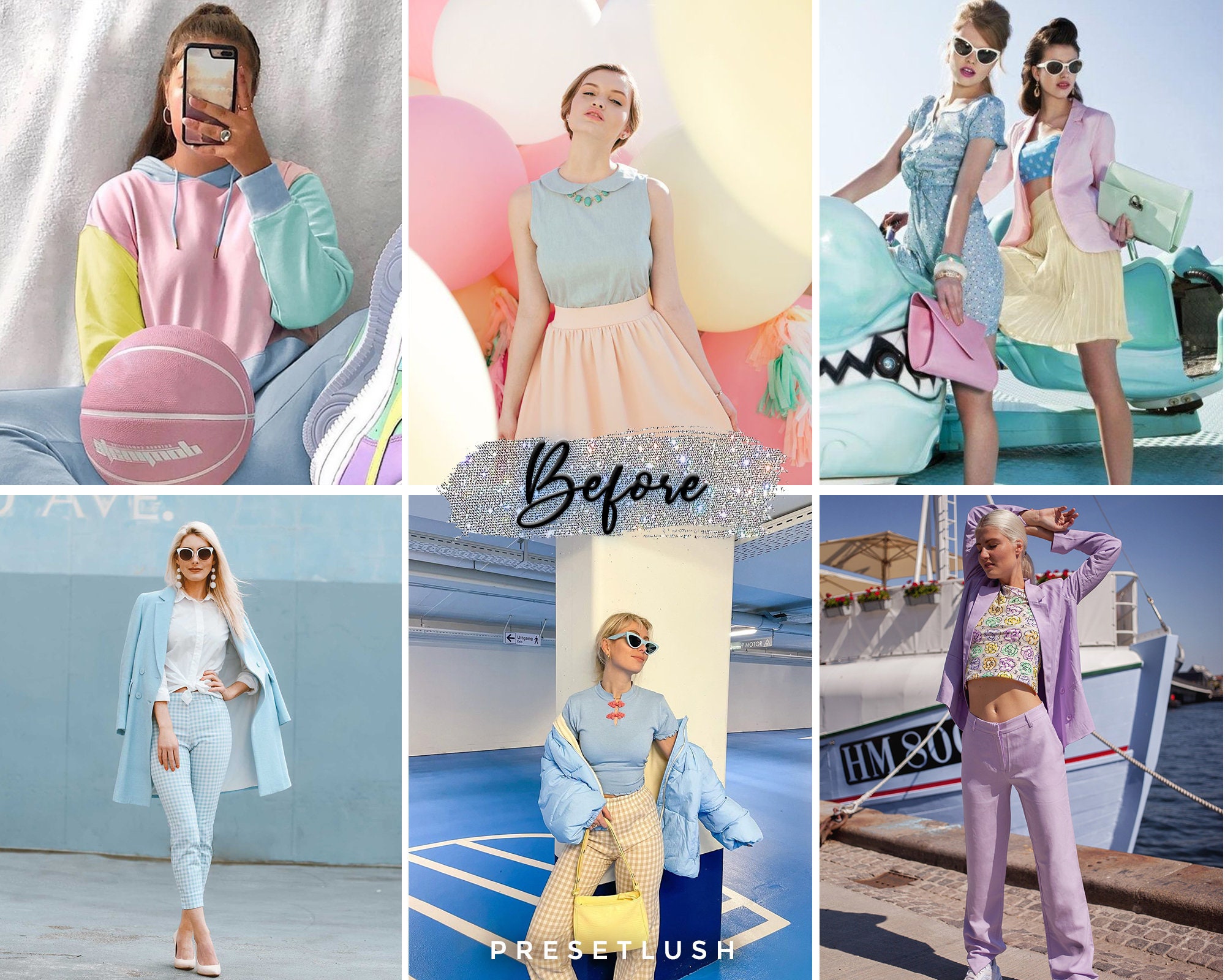 10 Pastel Pink Lightroom Mobile & Desktop Presets Vibrant - Etsy