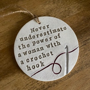 Crochet Gift Quote Plaque Sign for Crochet Room Gift for Crochet Lover ...