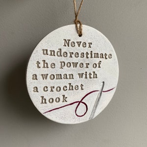 Crochet Gift Quote Plaque Sign for Crochet Room Gift for Crochet Lover ...