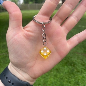 Multicolored Dice Keychains Assorted Neon Bright Rainbow - Etsy