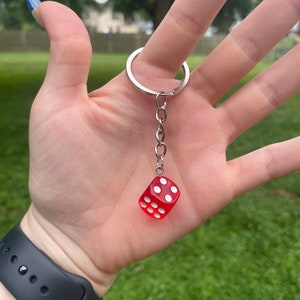 Multicolored Dice Keychains Assorted Neon Bright Rainbow - Etsy