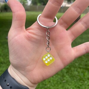 Multicolored Dice Keychains Assorted Neon Bright Rainbow - Etsy