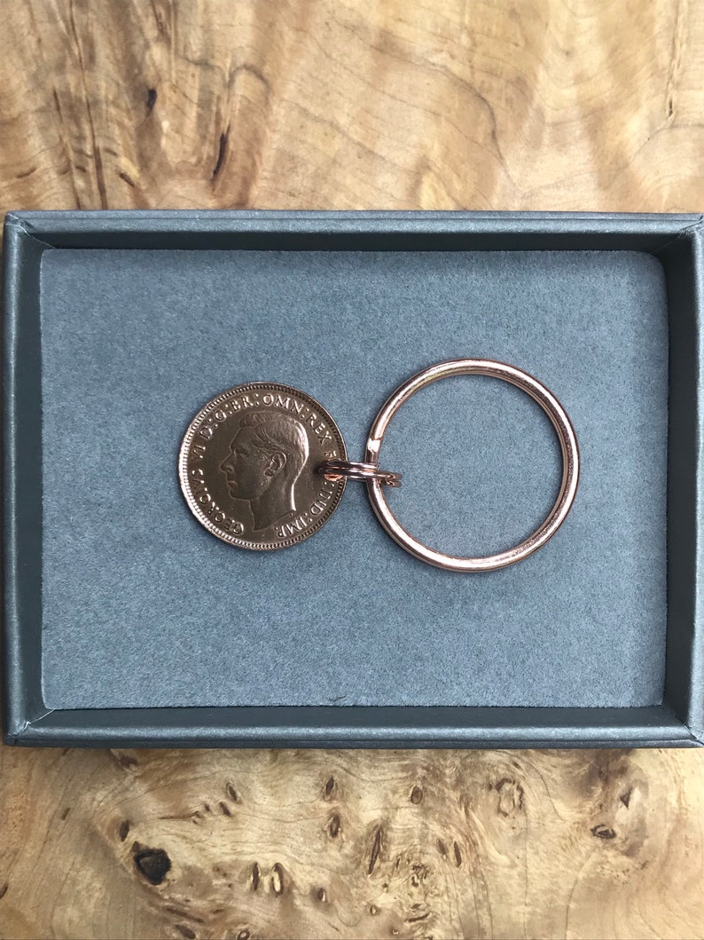 1939 Farthing Coin Keyring in Gift Box - Etsy