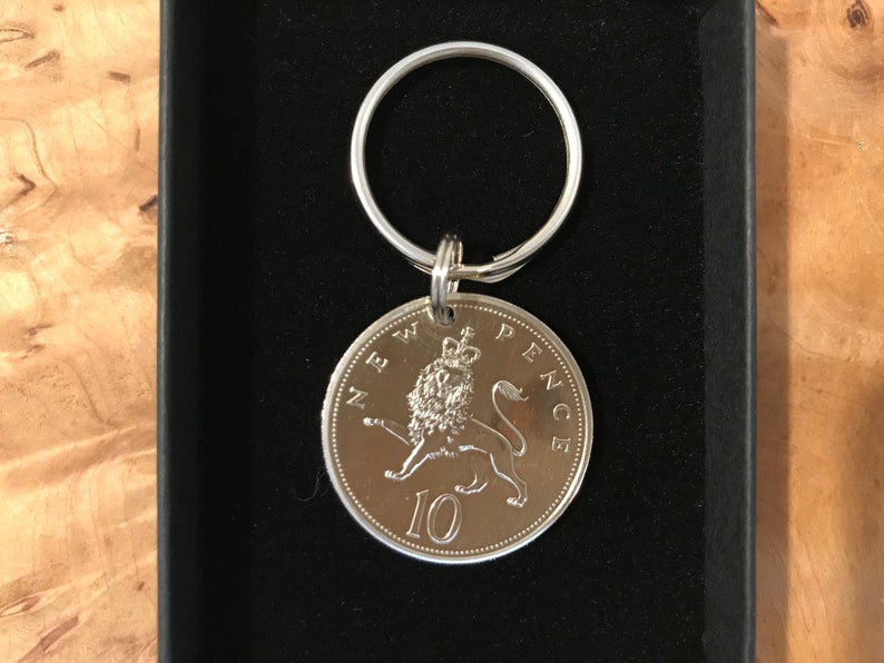 1974 Ten Pence Coin Keyring - Etsy