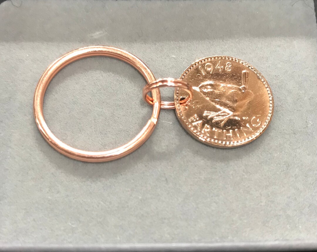 1948 Farthing Coin Keyring in Gift Box - Etsy