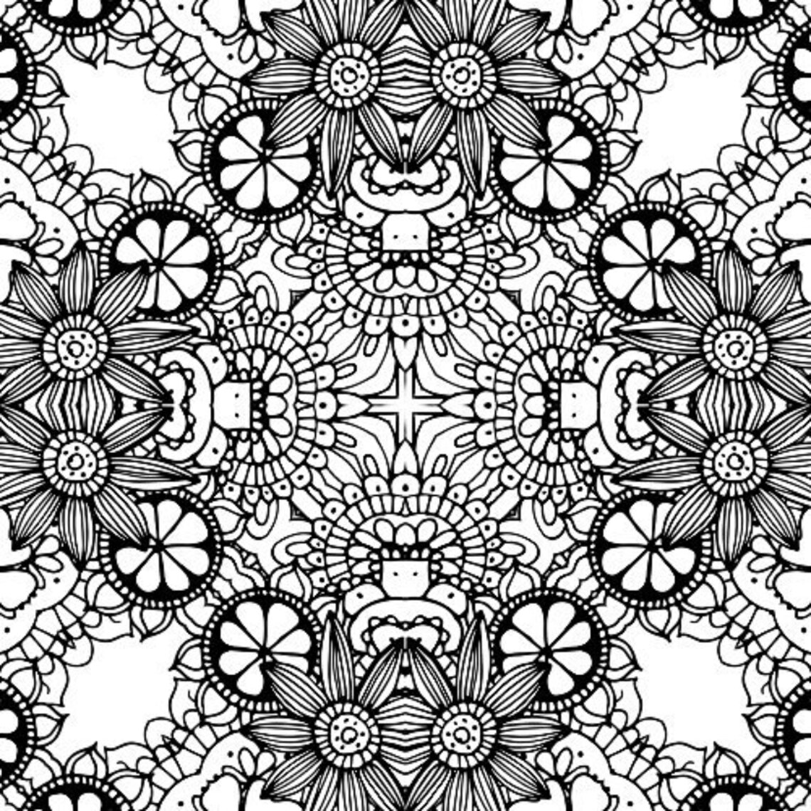 Mandala Coloring Pages - Zentangle Printable Coloring Pages - Etsy