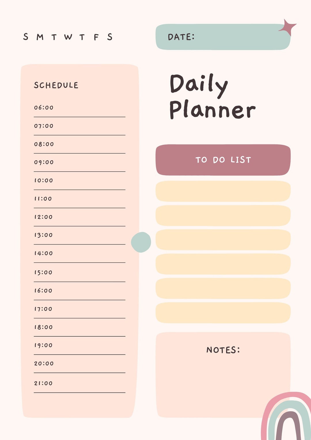 Hourly Daily Planner - Printable Hourly Planner Page - Etsy
