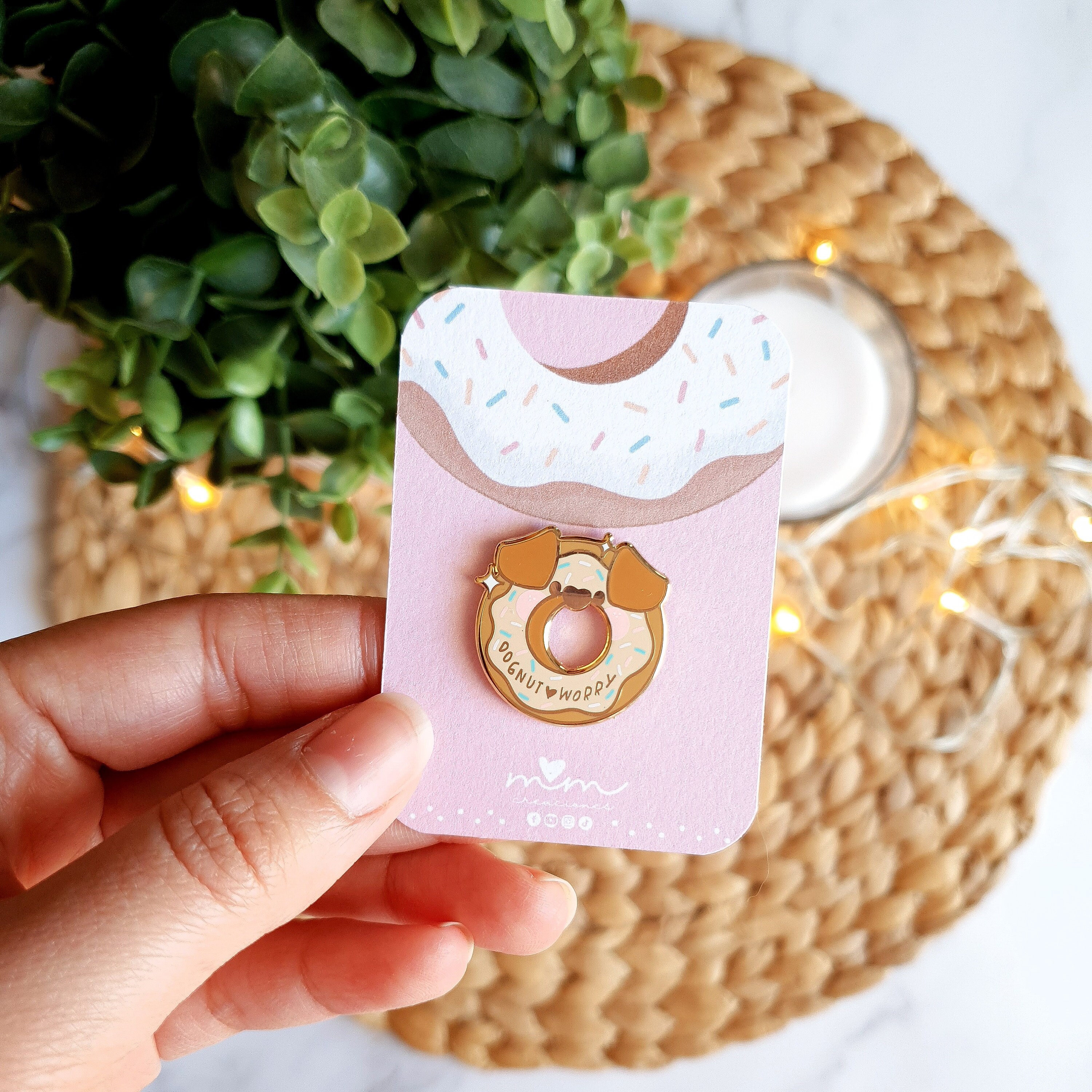 Dognut Worry Enamel Pin Enamel Pin Cute Enamel Pin Accesories Kawaii ...
